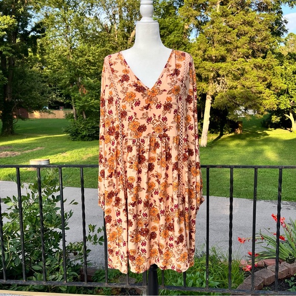 Rusttydustty | Dresses | Rusttydustty Long Sleeve Floral Print Dress ...